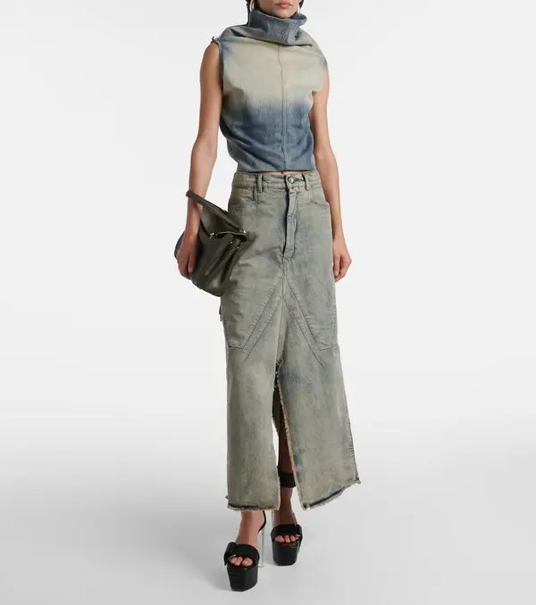 Rick Owens Denim Maxi Skirt