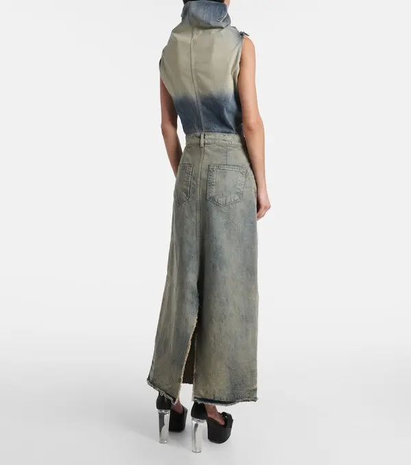 Rick Owens Denim Maxi Skirt