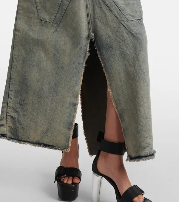 Rick Owens Denim Maxi Skirt