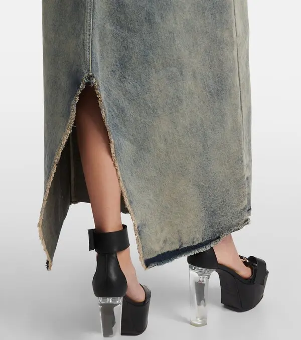 Rick Owens Denim Maxi Skirt