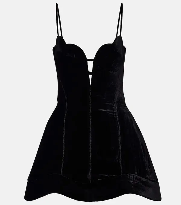 MARIA LUCIA HOHAN Kemna Bustier Minidress - Black
