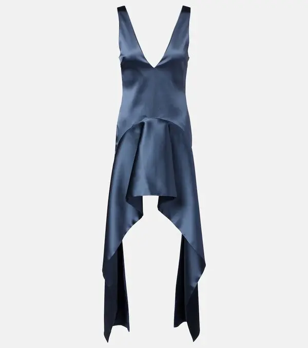 JW Anderson Asymmetric Draped Minidress - Blue