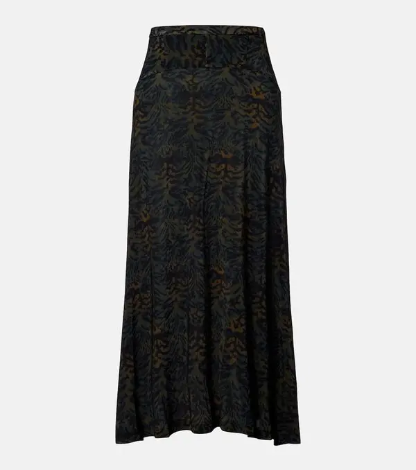 Ulla Johnson Paola Printed Jersey Maxi Skirt - Multicoloured