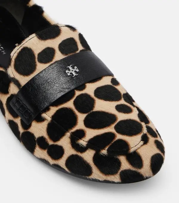 Tory Burch Ballet Leopard-print Calf Hair Loafers - Beige