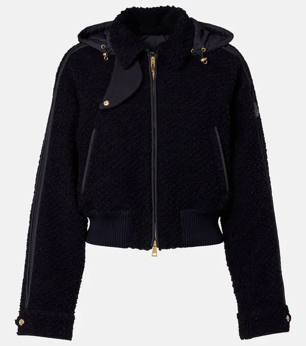 Moncler Hooded Virgin Wool Down Jacket