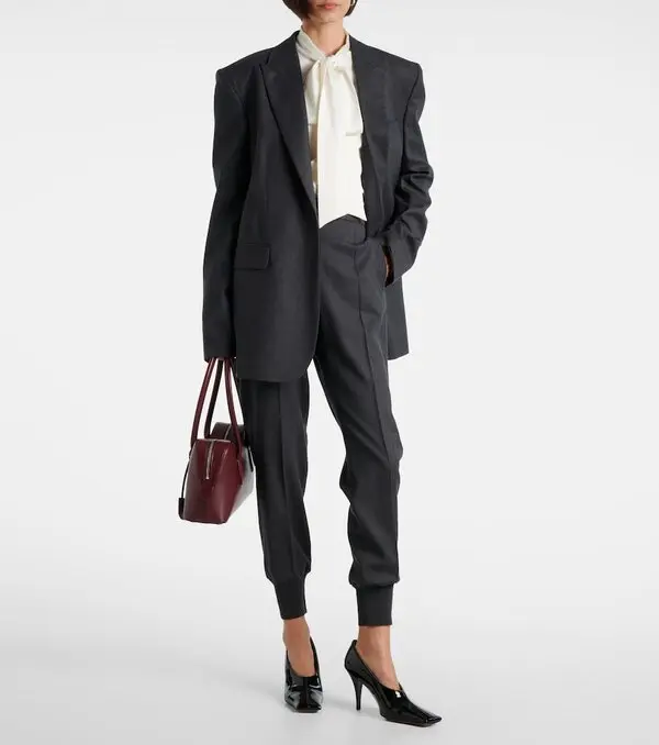 Stella McCartney Iconic Wool Flannel Blazer - Grey