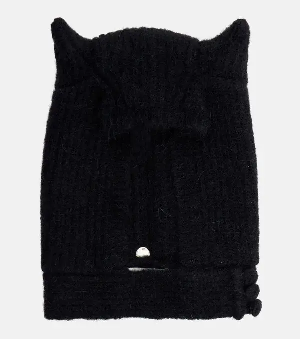 Coperni Ribbed-knit Alpaca And Wool-blend Beanie - Black