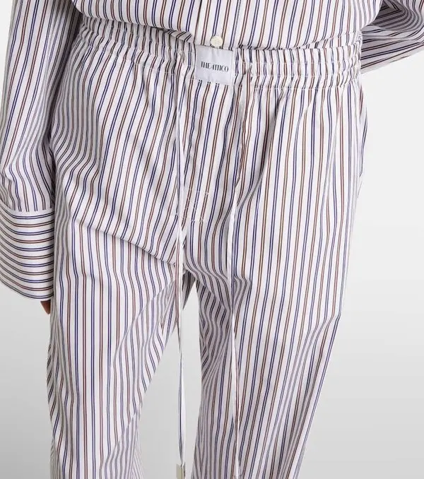 Attico Striped Cotton Track Pants