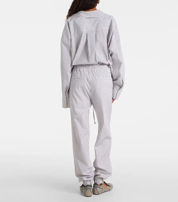 Attico Striped Cotton Track Pants