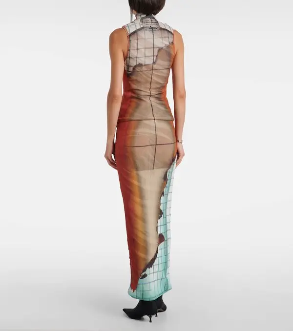 JEAN PAUL GAULTIER Fire Tulle Top