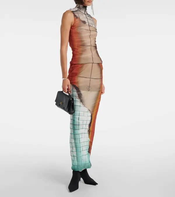 JEAN PAUL GAULTIER Fire Tulle Top