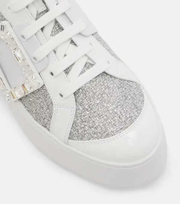 ROGER VIVIER Viv' Skate Embellished Sneakers