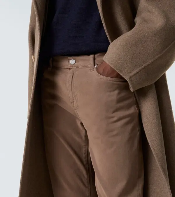 FRAME L'homme Slim Mid-rise Slim Pants - Brown