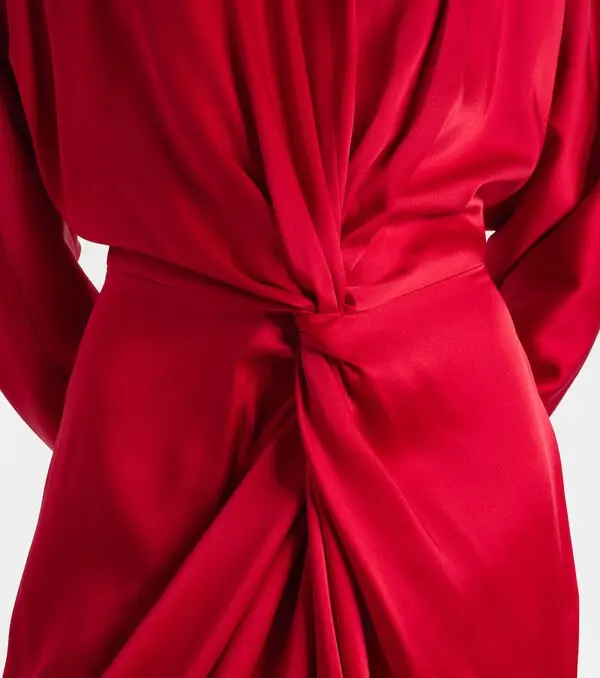 Stella McCartney Twist Satin Midi Dress