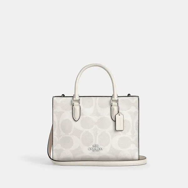 COACH OUTLET Coach Maggie Tote In Signature Canvas - Silver/white/chalk