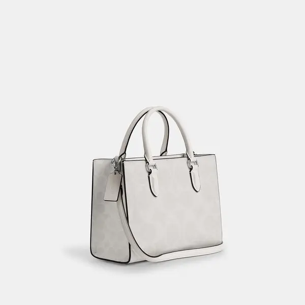 COACH OUTLET Coach Maggie Tote In Signature Canvas - Silver/white/chalk