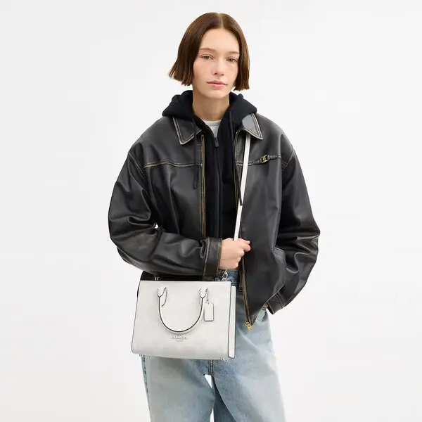 COACH OUTLET Coach Maggie Tote In Signature Canvas - Silver/white/chalk