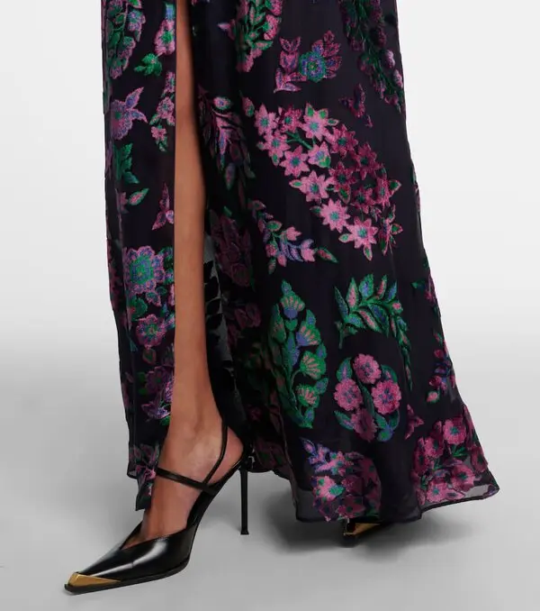 Etro Embroidered Sheer Gown - Multicoloured