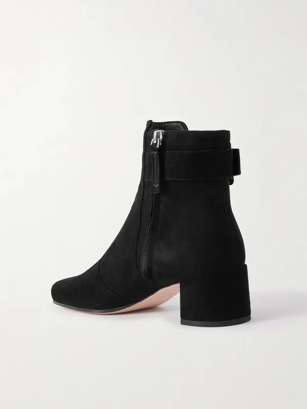 ROGER VIVIER Très Vivier Polly 45 Buckled Ankle Boots - Black