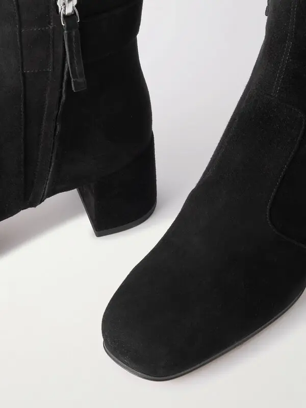 ROGER VIVIER Très Vivier Polly 45 Buckled Ankle Boots - Black