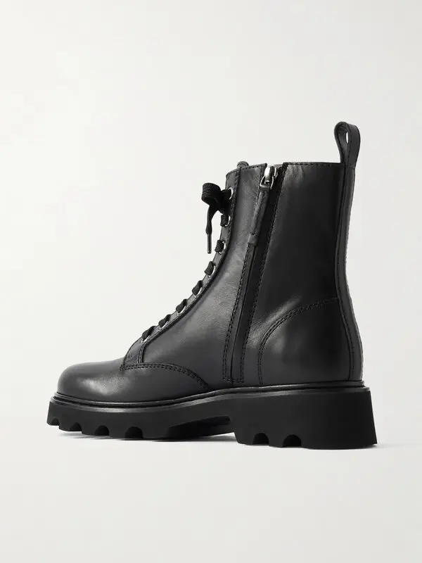 ROGER VIVIER Viv Rangers Buckled Leather Ankle Boots - Black