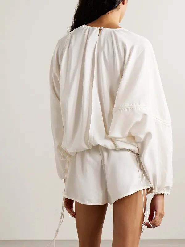Christopher Esber Parachute Tie-detailed Silk Playsuit