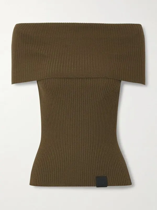 Stella McCartney Strapless Ribbed Wool Top