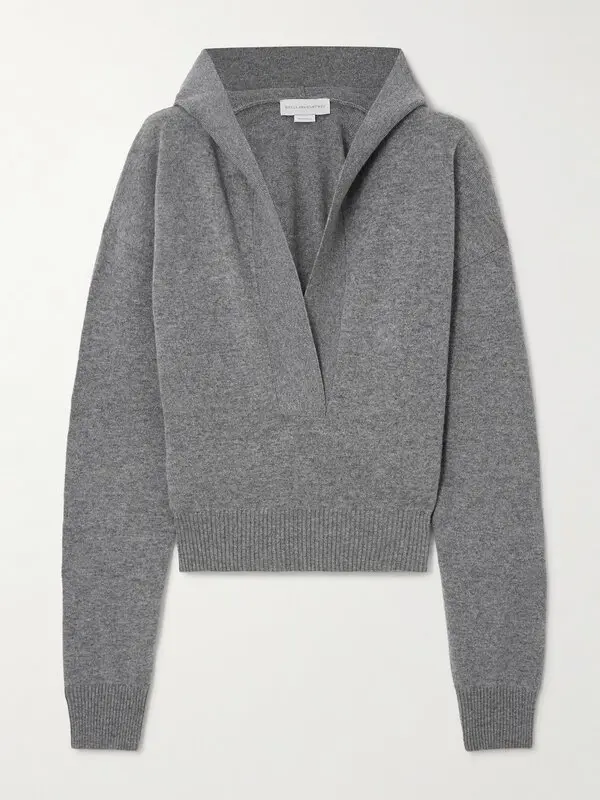 Stella McCartney Cropped Hooded Wool Sweater