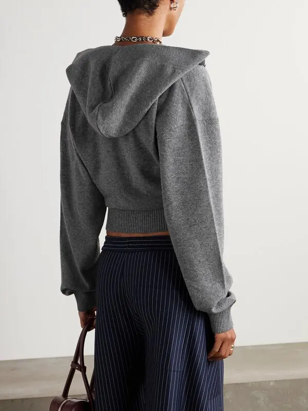 Stella McCartney Cropped Hooded Wool Sweater