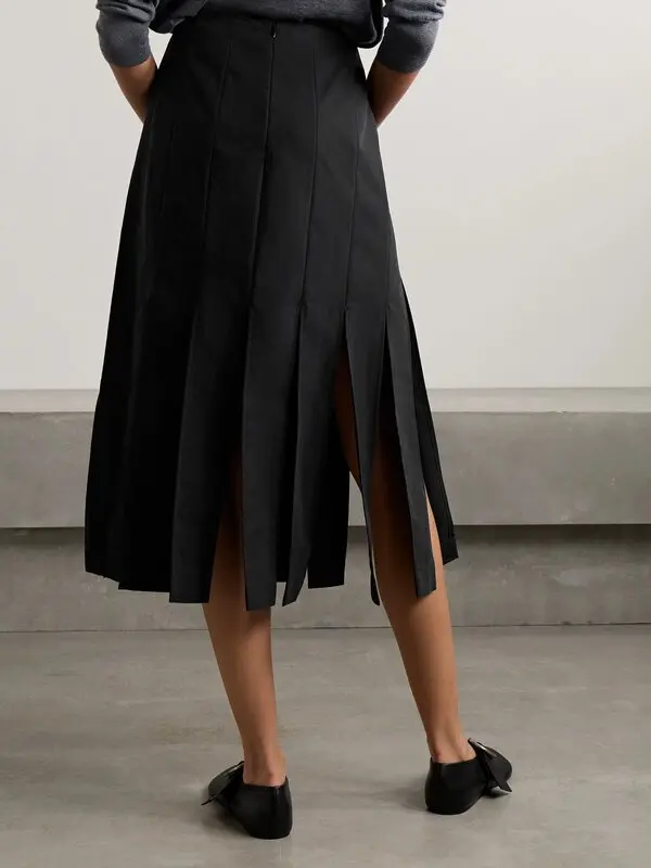 Simone Rocha Cotton-blend Canvas Midi Skirt