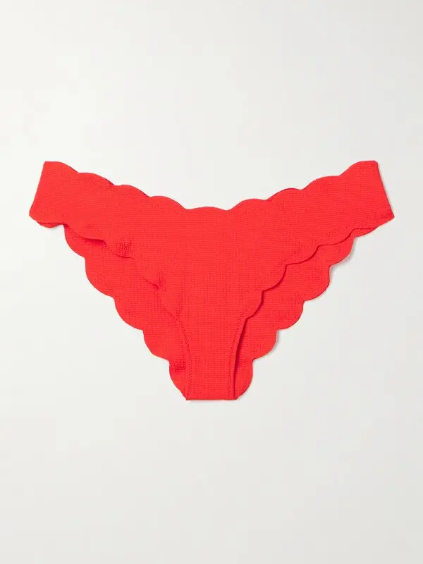 Marysia Antibes Seersucker Bikini Briefs - Red