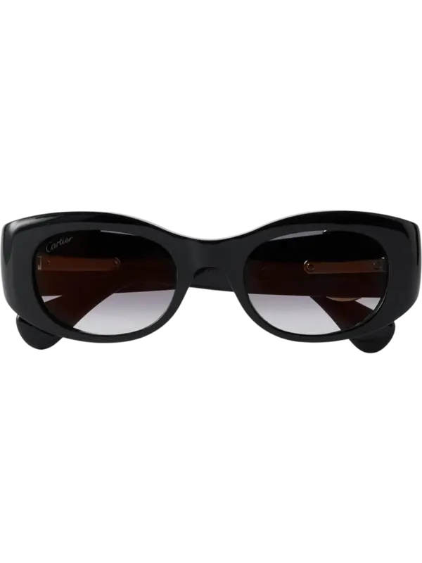 Cartier Panthère Classic Oval-frame Sunglasses - Black