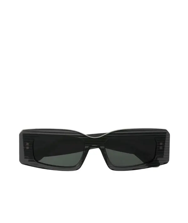 Alaïa Rectangular Textured-acetate Sunglasses - Black
