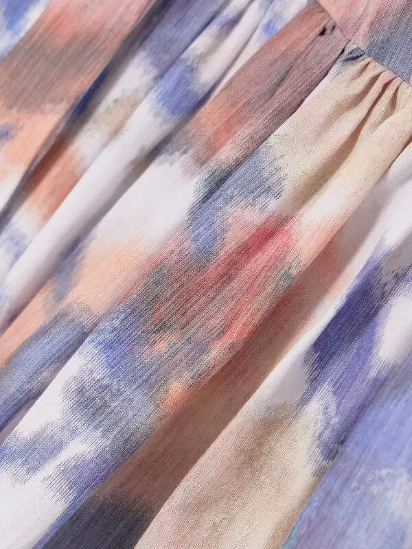 Erdem Floral-print Cotton-blend Taffeta Midi Dress