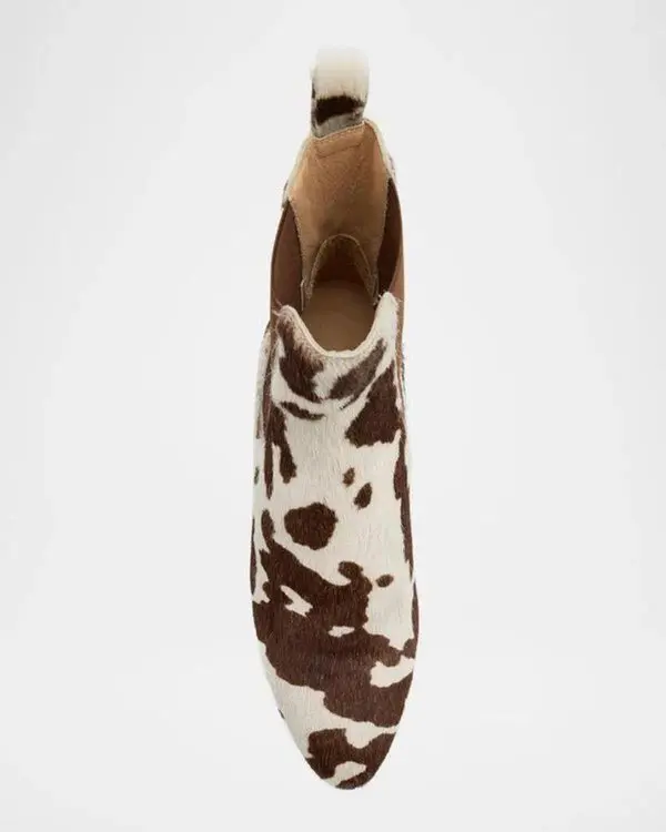 ODISSI Ella Cow-print Chelsea Booties