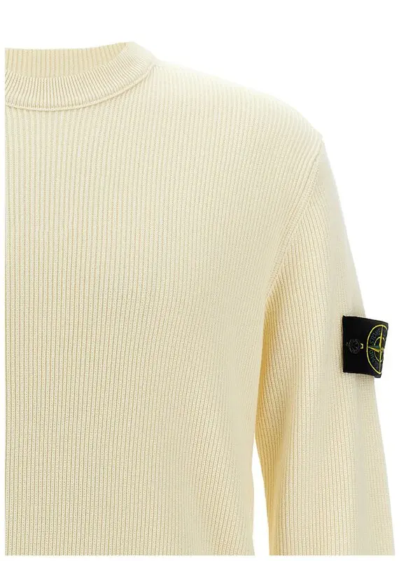 Stone Island Ribbed Virgin Wool Sweater