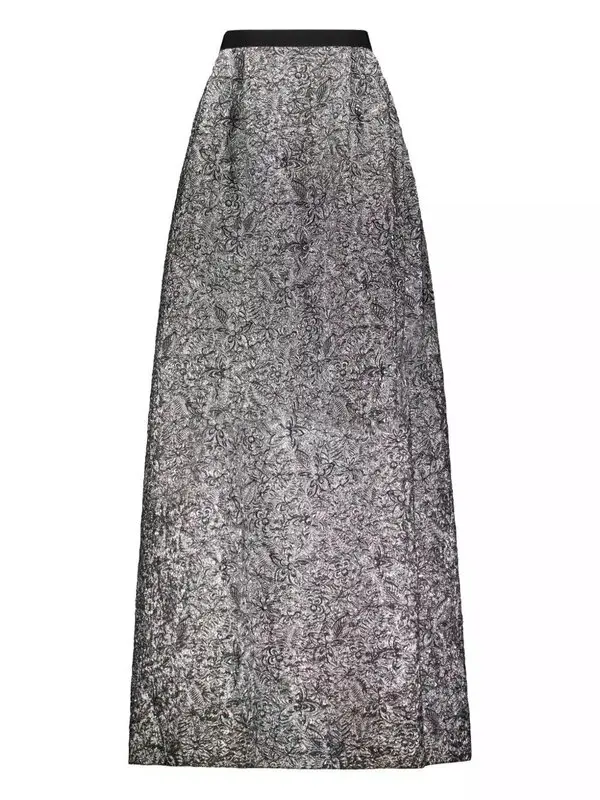 Alberta Ferretti Embroidered Long Skirt