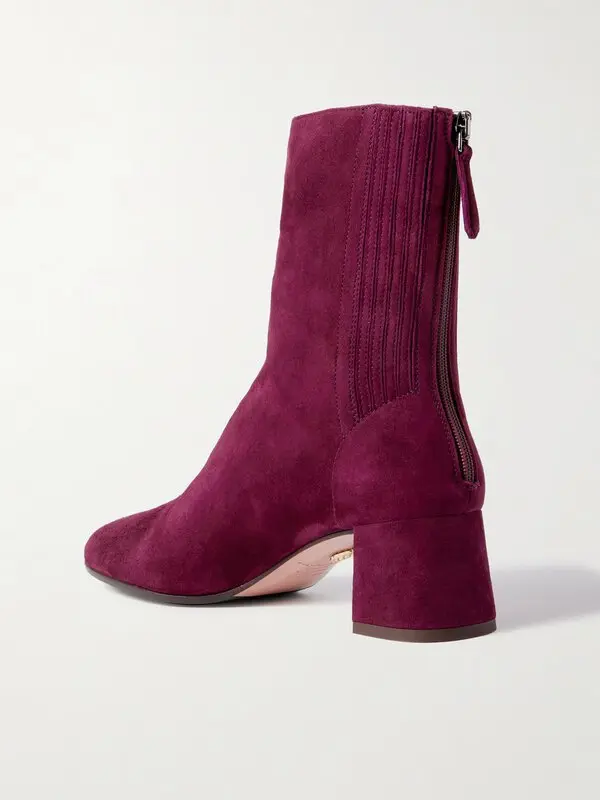 AQUAZZURA Saint Honoré 50 Suede Ankle Boots