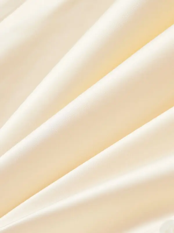 COURREGES Asymmetric Satin Turtleneck Top - Ivory