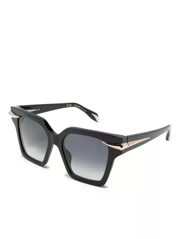 Roberto Cavalli Square-frame Gradient-lenses Sunglasses - Black