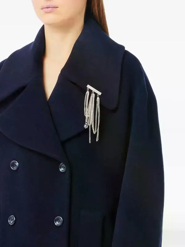 Liu Jo Double-breasted Pea Coat With Chain Embellishment