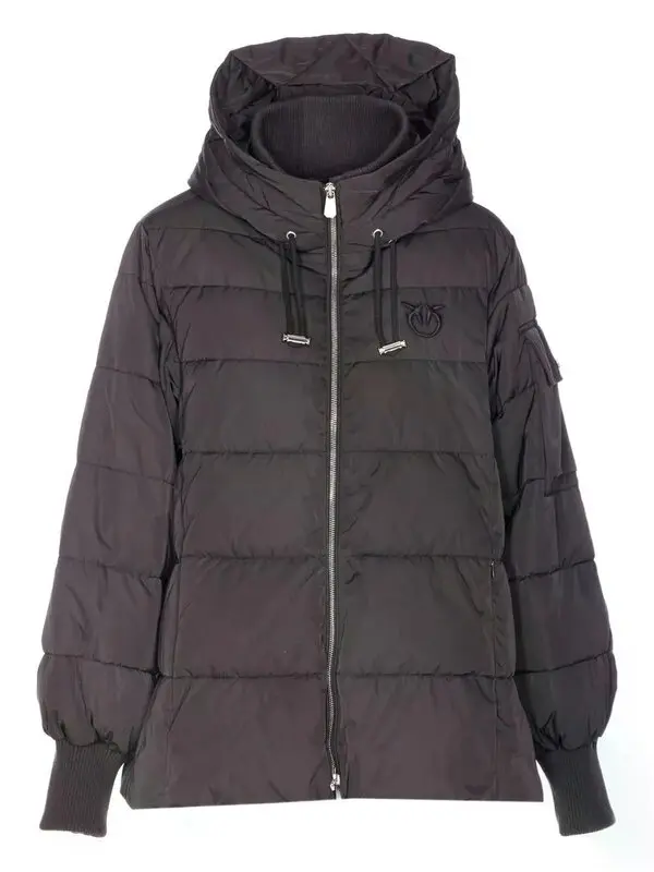 Pinko Hooded Puffer Jacket - Grey