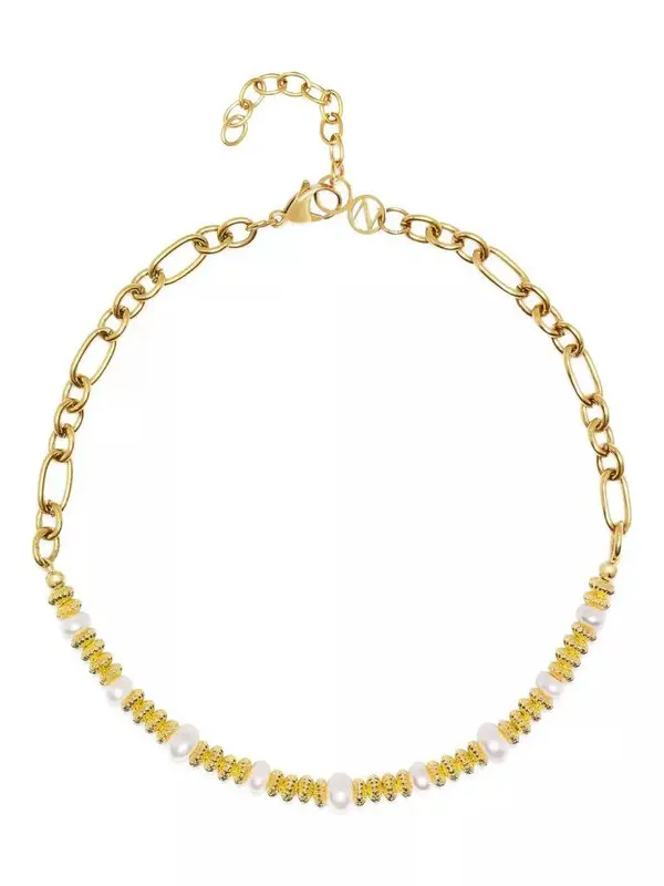 NIALAYA JEWELRY 18k Yellow Pearl-embellished Chain Choker - Gold