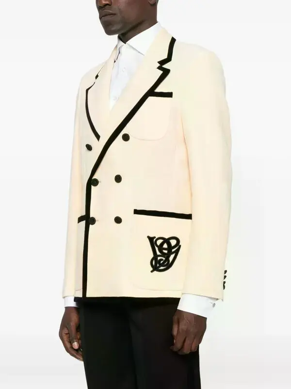 Valentino Garavani Double-breasted Embroidered Blazer