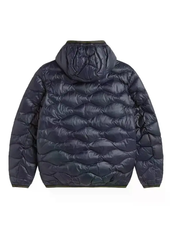 BLAUER. Quilted Hooded Jacket - Blue
