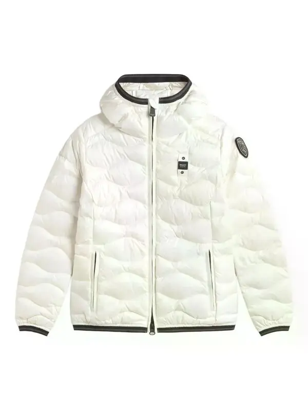 BLAUER. Quilted Hooded Jacket - White