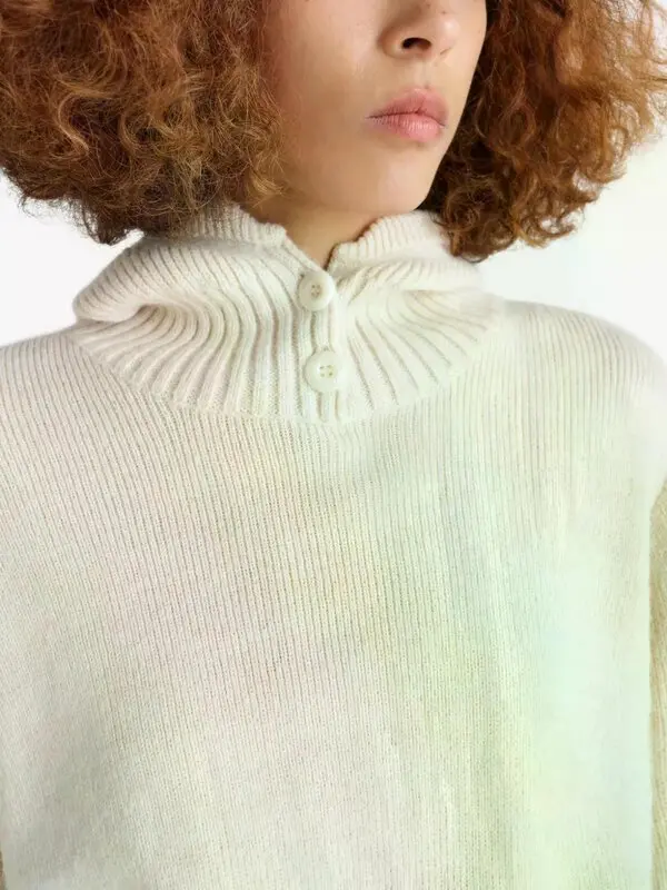 LEMAIRE Buttoned Ribbed-knit Sweater