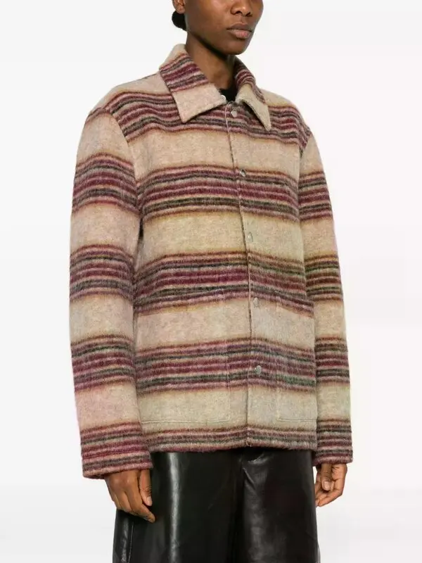 Marc O'polo Striped Wool-blend Shacket