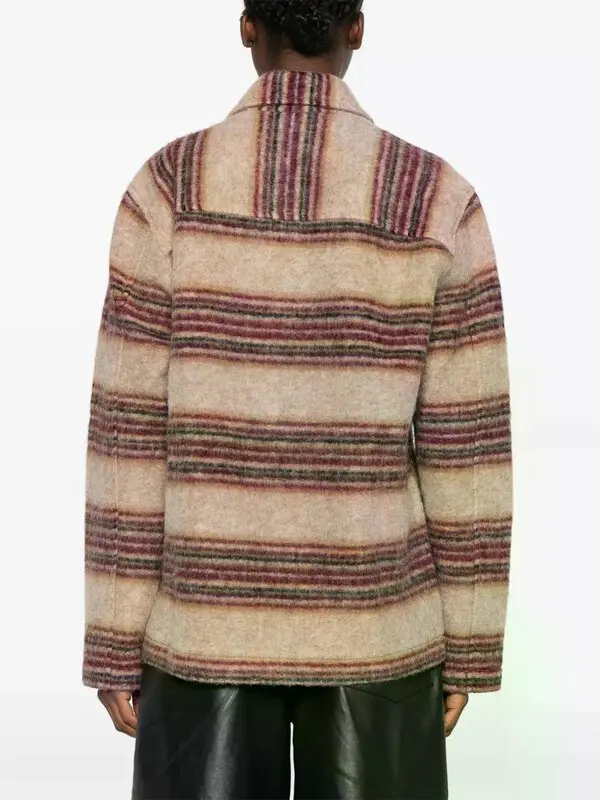 Marc O'polo Striped Wool-blend Shacket