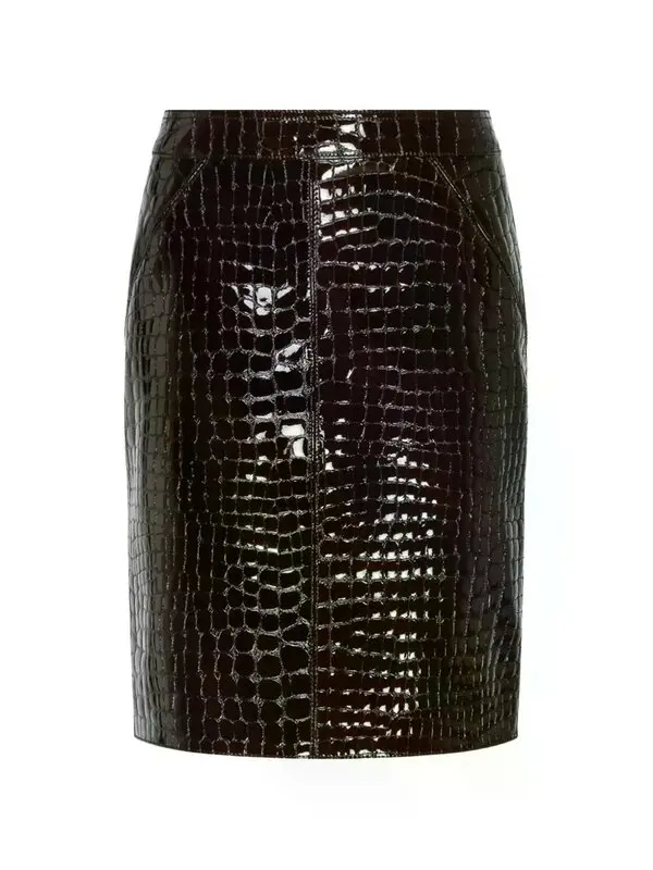 TOM FORD Embossed Leather Skirt
